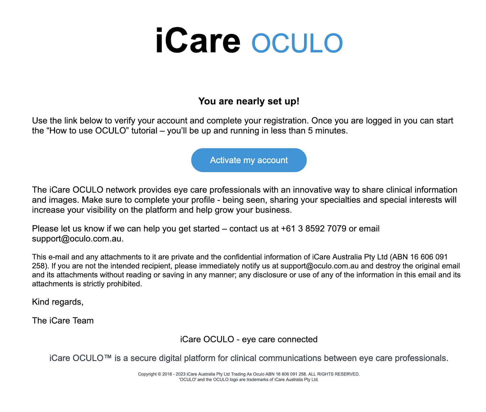 Login and start using OCULO – Oculo