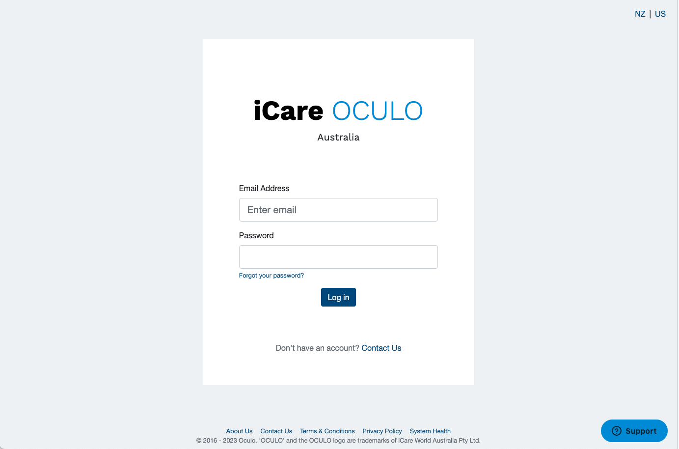 Login and start using OCULO – Oculo